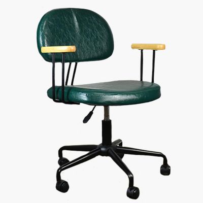 Belisimo Office Desk Chair Green Velvet Gold Base