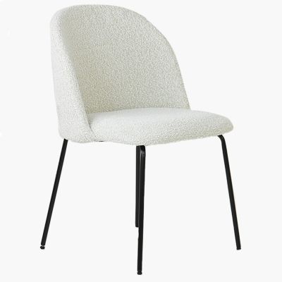 Opus Side Cream Leather Dining Chair with Gold Leg