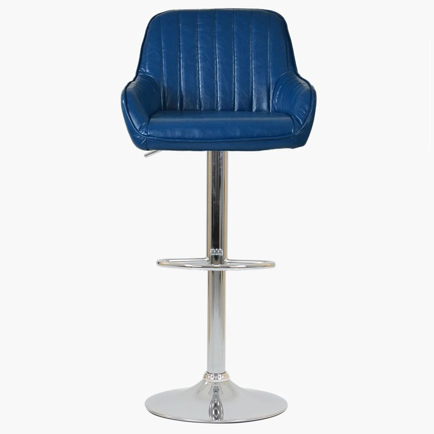 Blue leather bar stools store