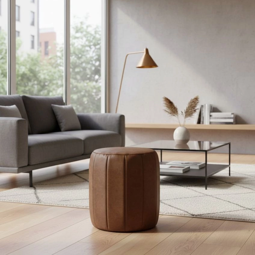 Buy Bubbles Pouffe Foot Stool Olive Green Velvet