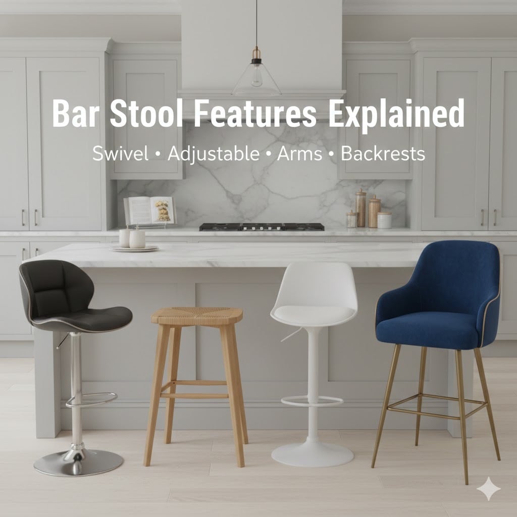 The Complete Guide to Bar Stool Features: Swivel, Adjustable, Arms ...